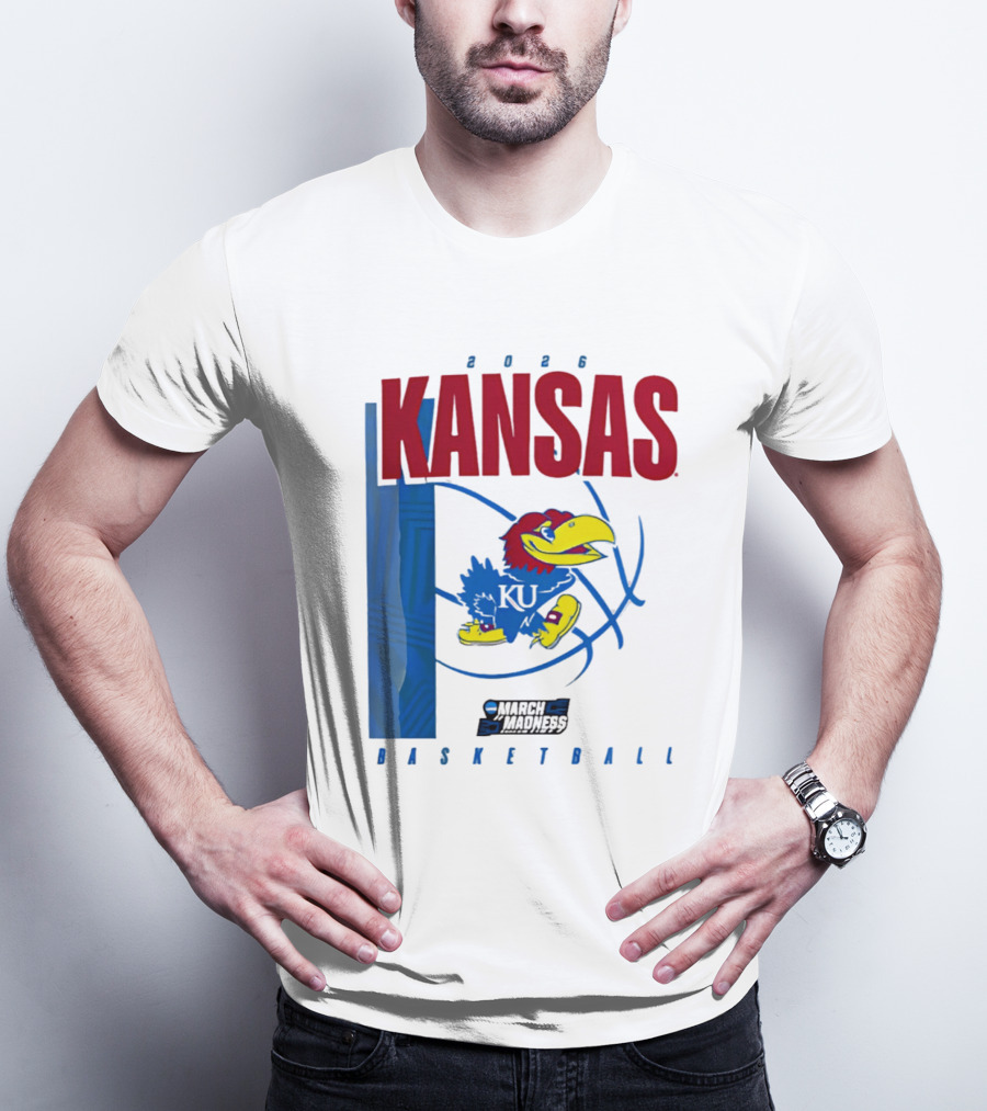 Kansas Jayhawks 2026 NCAA March Madness Basketball T-Shirt