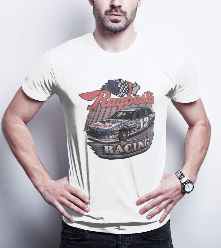 Raybestos Racing 1991 Car No. 12 Checkered Flags T-Shirt