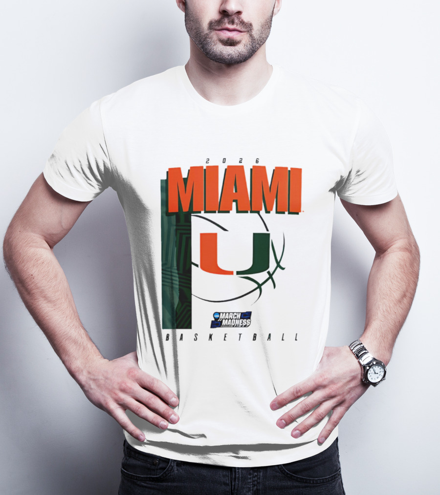2026 Miami Hurricanes March Madness Basketball NCAA T-Shirt