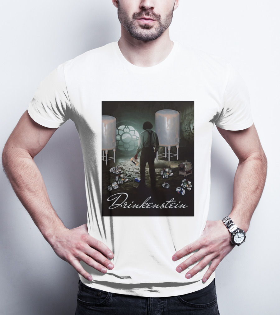 Drinkenstein Frankenstein Meme With Pile Of Soda Cans T-Shirt