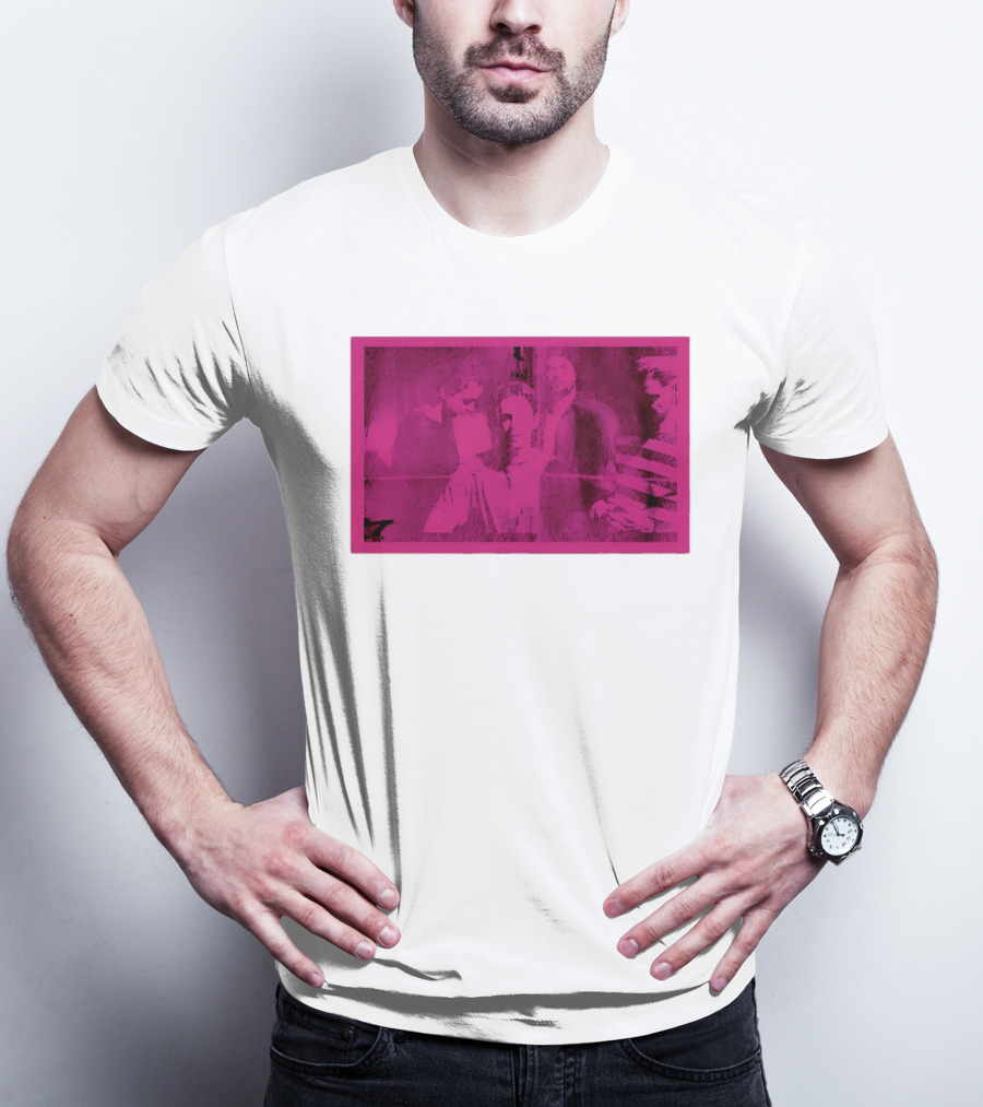 Frail State Of Mind Pink Abstract Band Collage T-Shirt