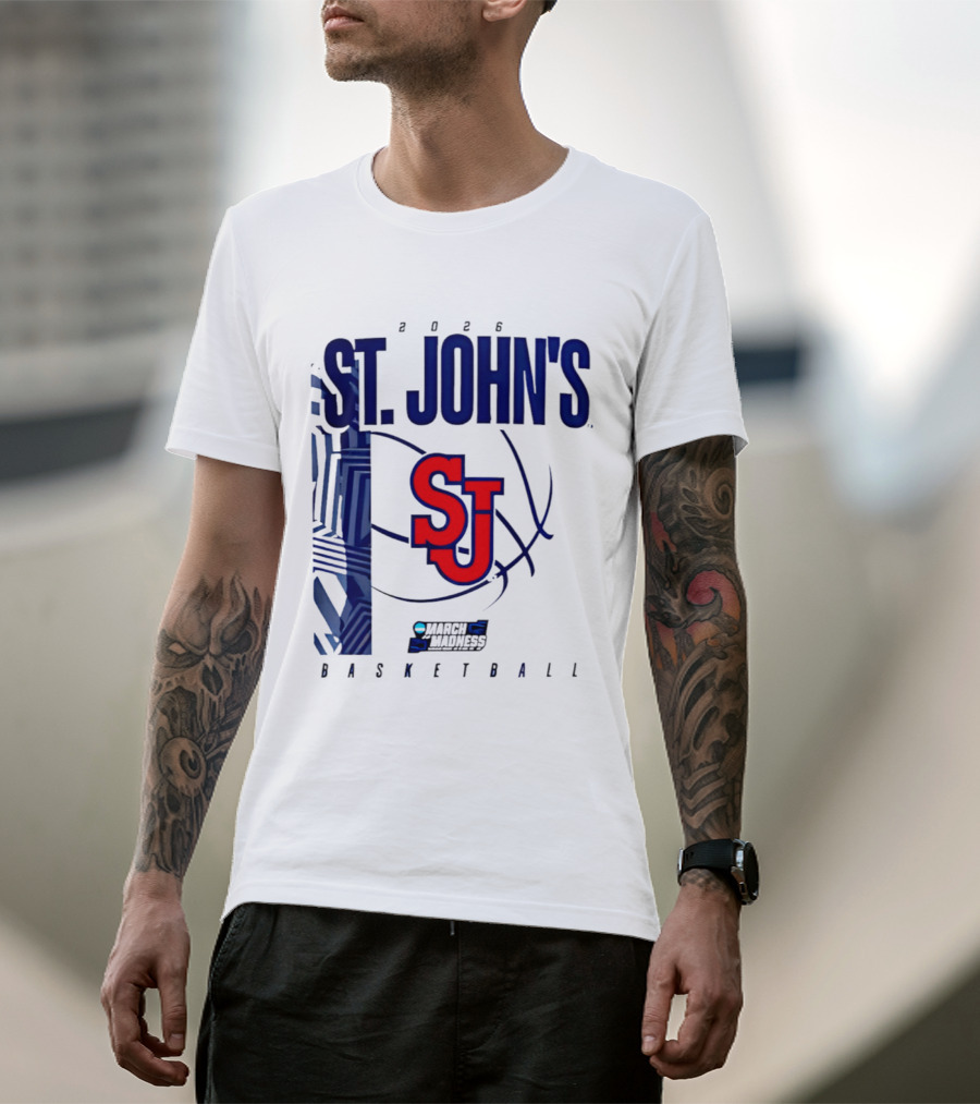 St. John's Red Storm NCAA 2026 March Madness Basketball SJ T-Shirt