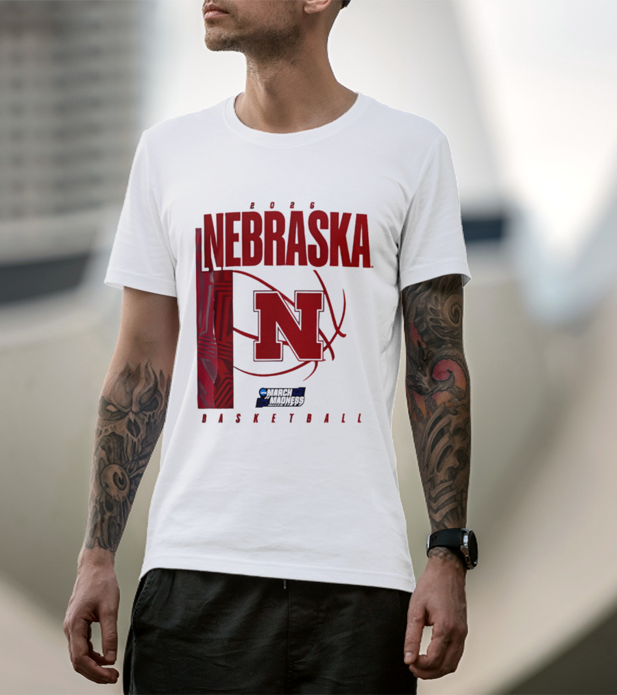 Nebraska Huskers 2026 March Madness Basketball NCAA T-Shirt