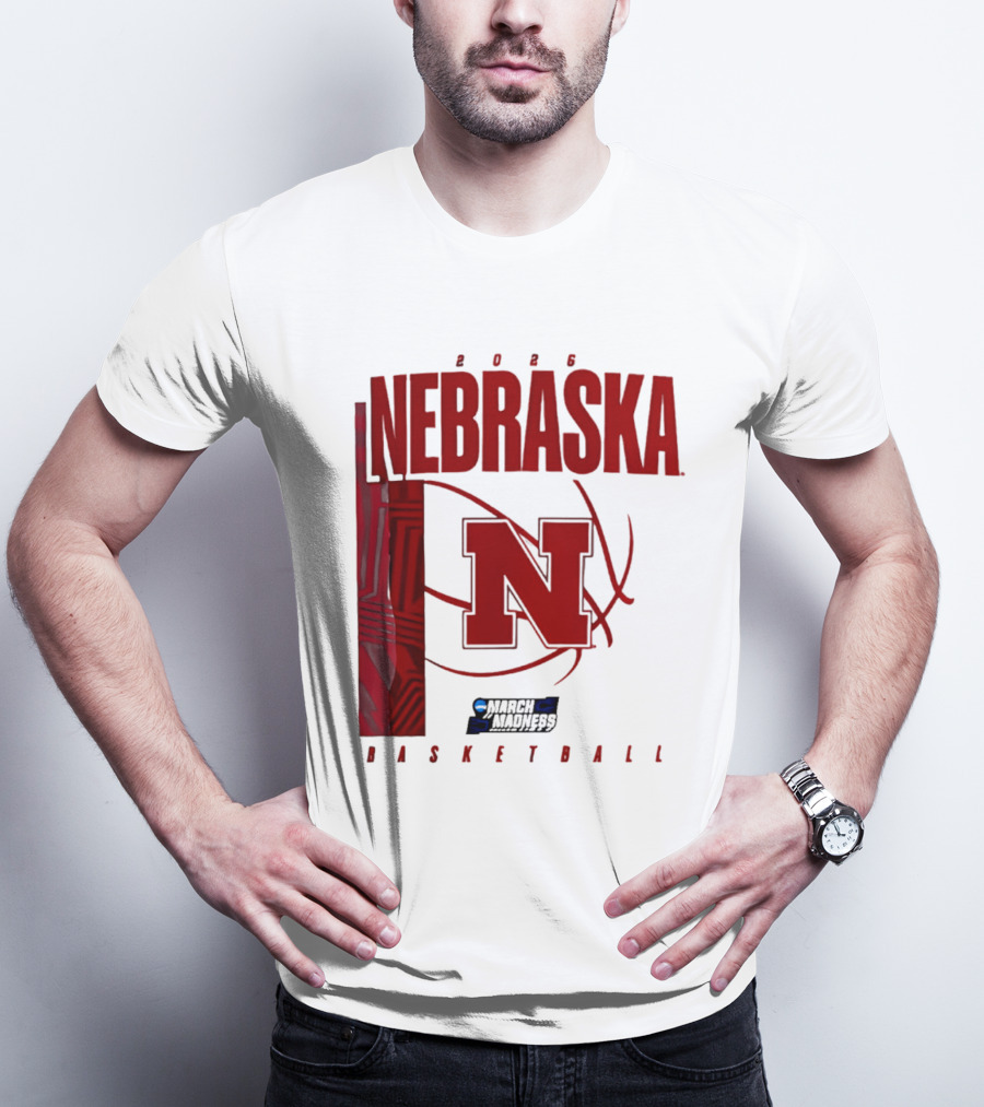 Nebraska Huskers 2026 March Madness Basketball NCAA T-Shirt