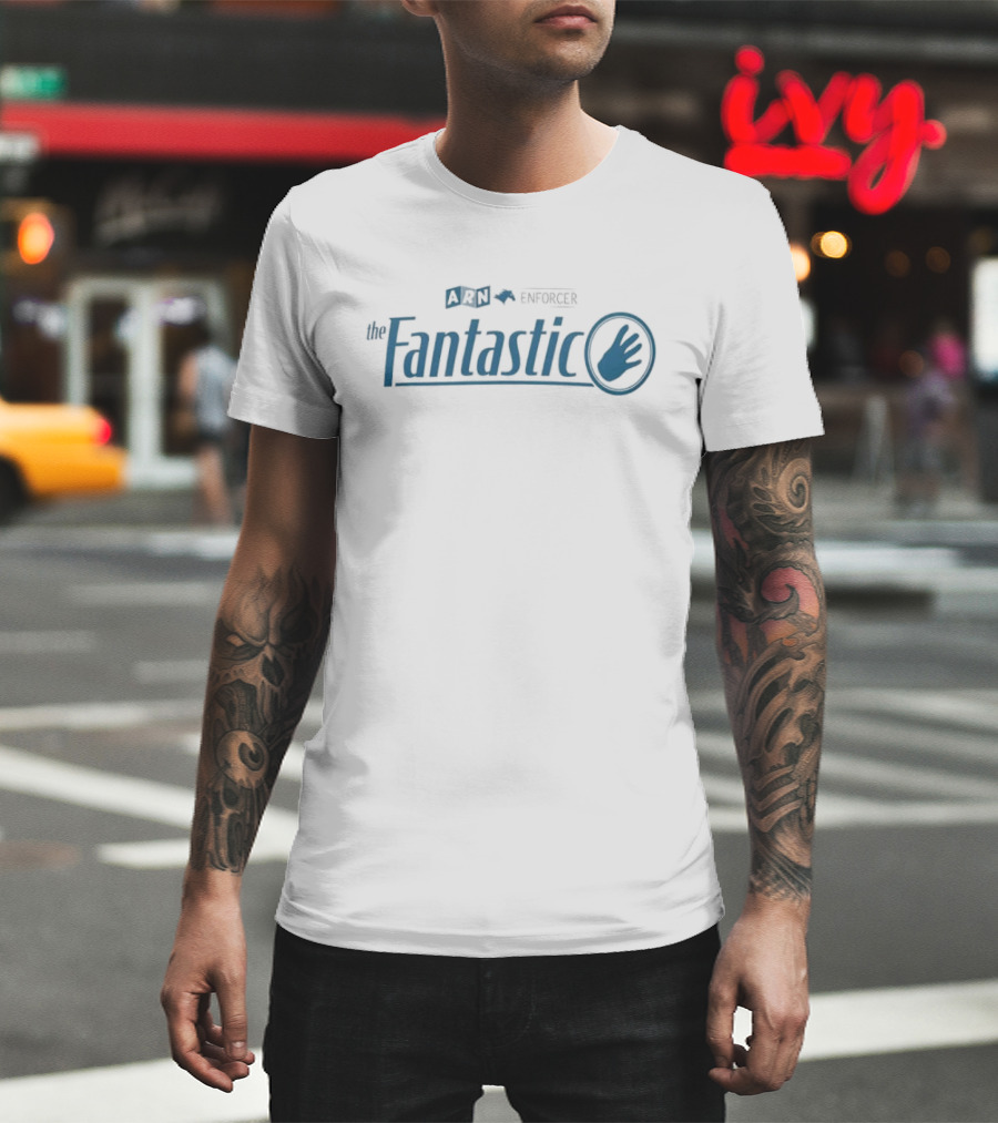 Nice Enforcer The Fantastic Blue Handprint T-Shirt