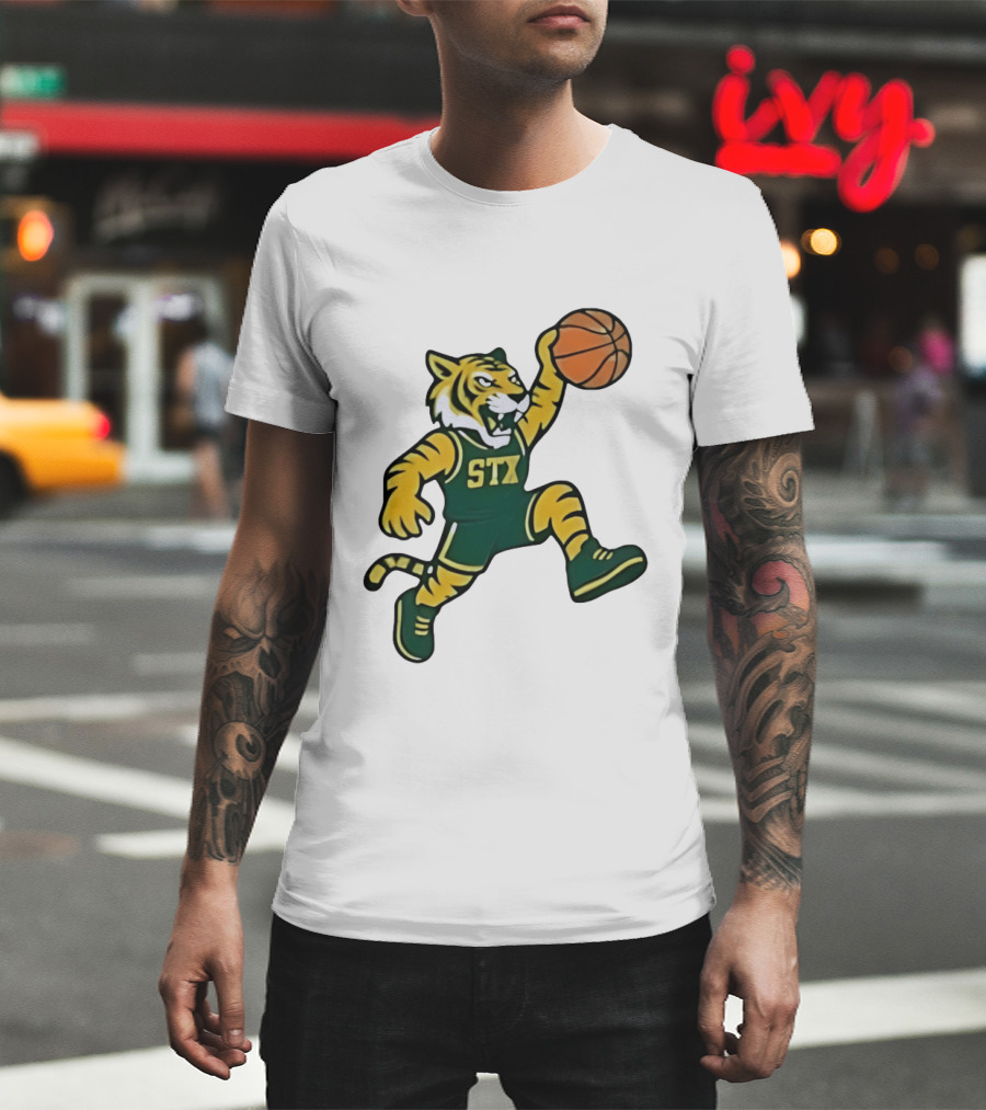 Northern Michigan Wildcats Basketball STX Tiger Dunking T-Shirt