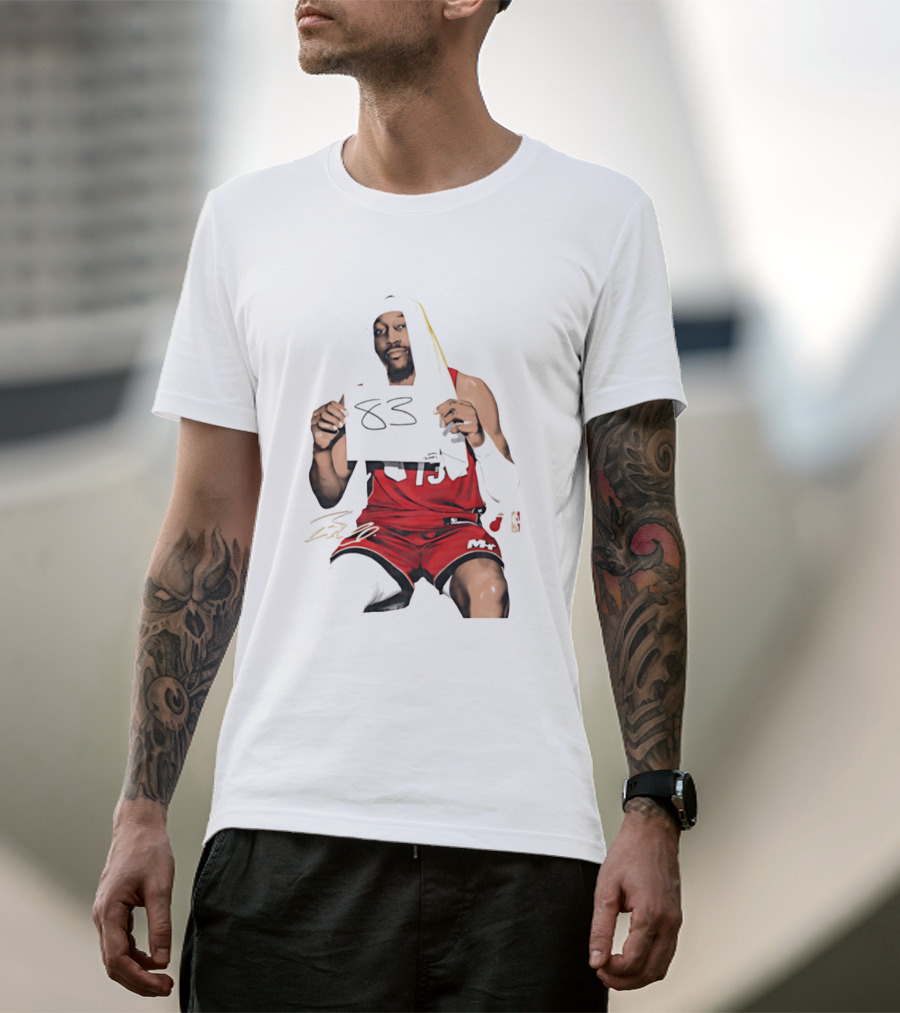 Bam 83 Miami Heat Bam Adebayo 13 Player Collage T-Shirt