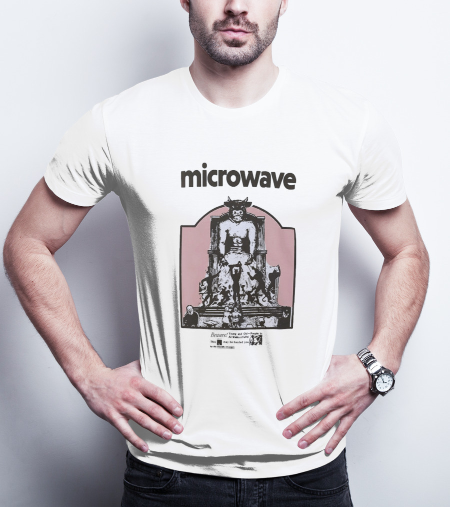 Cow On Throne Microwave Let's Play Marshall Law Magazine T-Shirt
