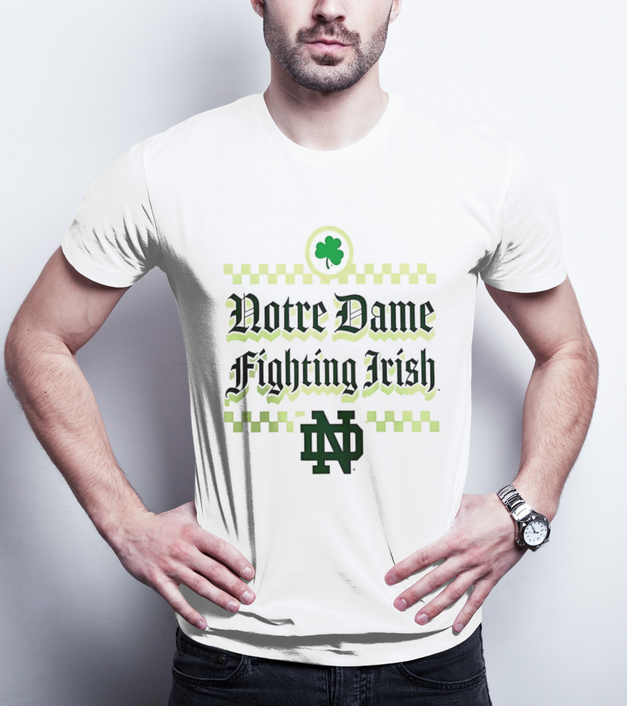 Notre Dame Fighting Irish ND Clover St Patrick's Day T-Shirt