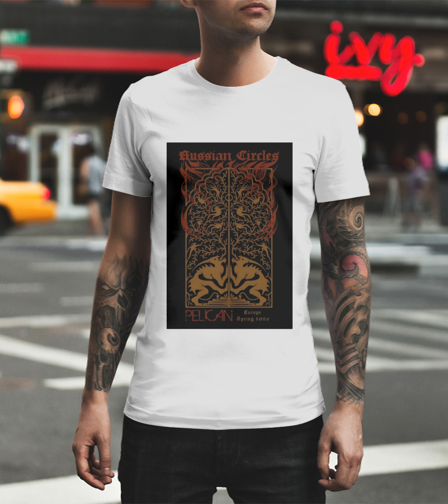 Russian Circles Pelican Europe Spring 2026 Tour Fantasy Artistry T-Shirt