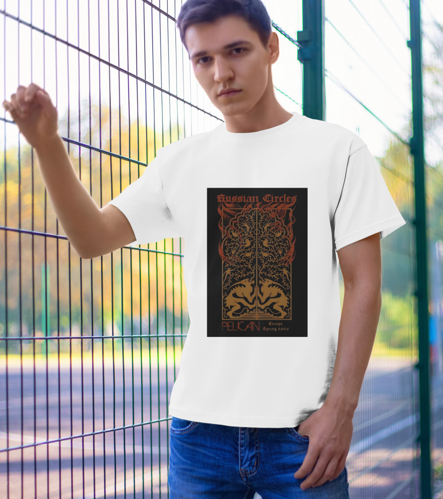 Russian Circles Pelican Europe Spring 2026 Tour Fantasy Artistry T-Shirt