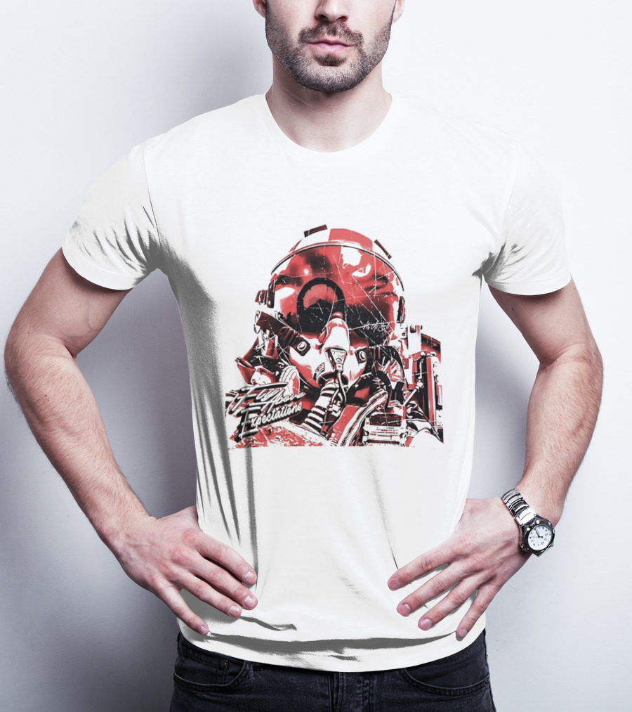 Fly As Eli Fly Above Expectations Fighter Pilot Helmet T-Shirt