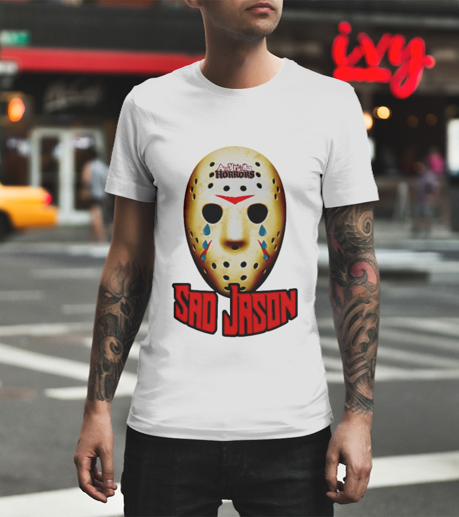 Astros Horrors Sad Jason Voorhees Mask Baseball Tears T-Shirt