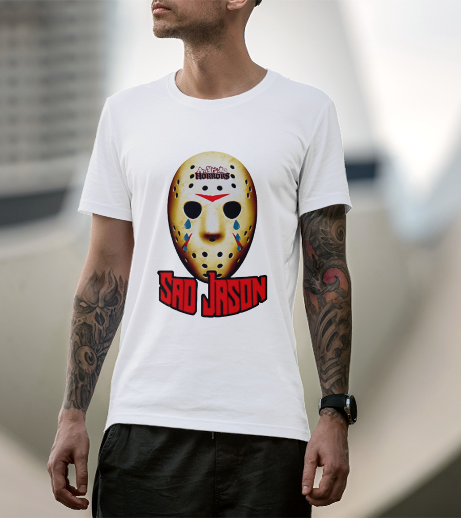 Astros Horrors Sad Jason Voorhees Mask Baseball Tears T-Shirt