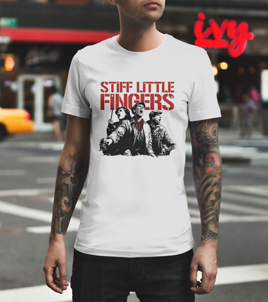 Stiff Little Fingers Raise Your Voice Tour Ecru T-Shirt