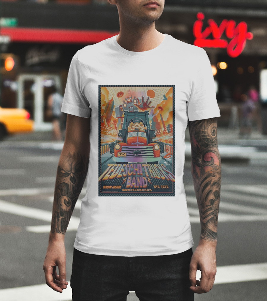 Tedeschi Trucks Band NYC Beacon Theatre March 2026 Robot Truck T-Shirt