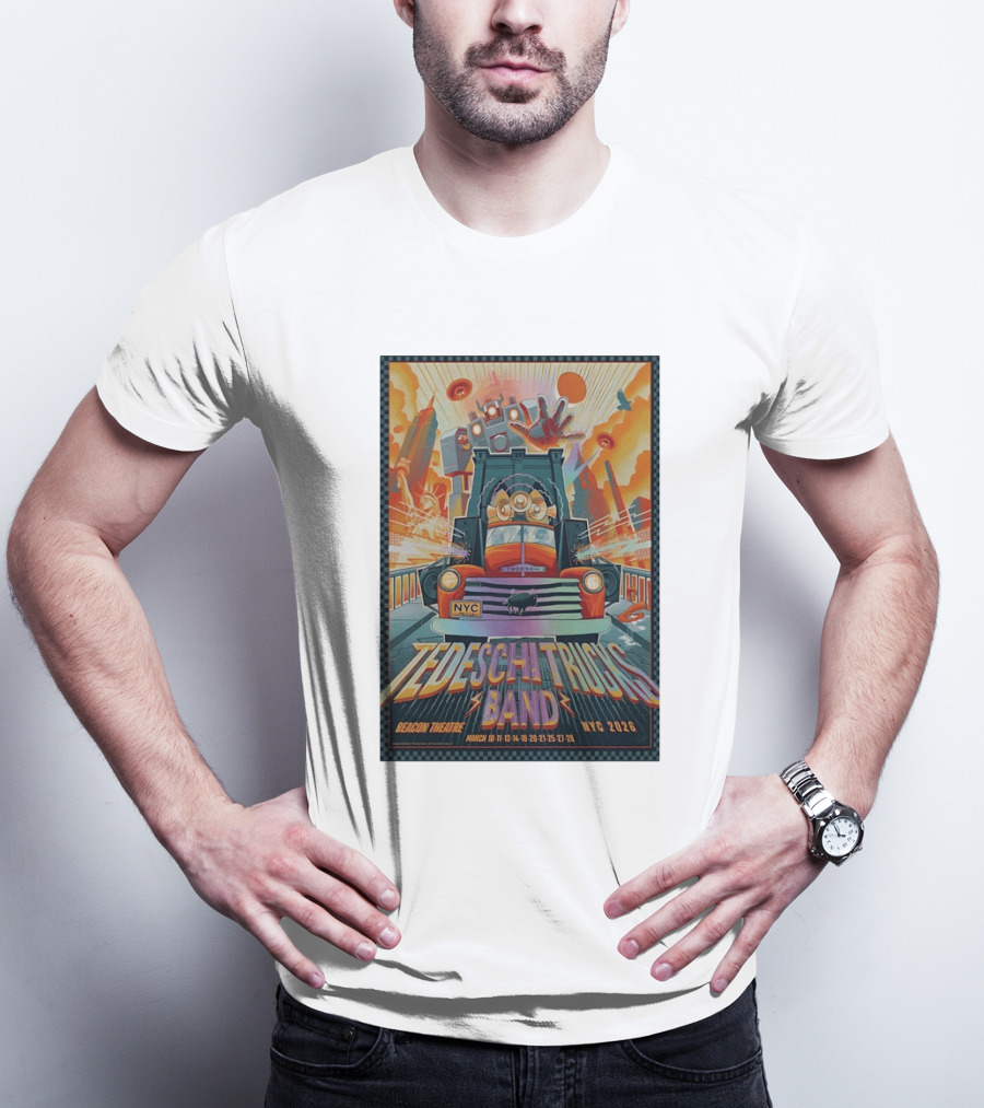 Tedeschi Trucks Band NYC Beacon Theatre March 2026 Robot Truck T-Shirt