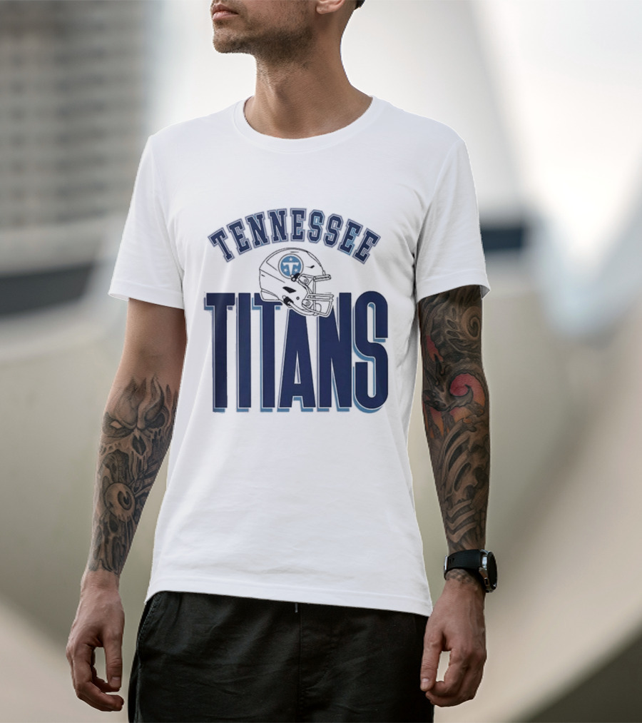 Tennessee Titans Helmet Gameday Couture Fierce Focus Relaxed Fit T-Shirt