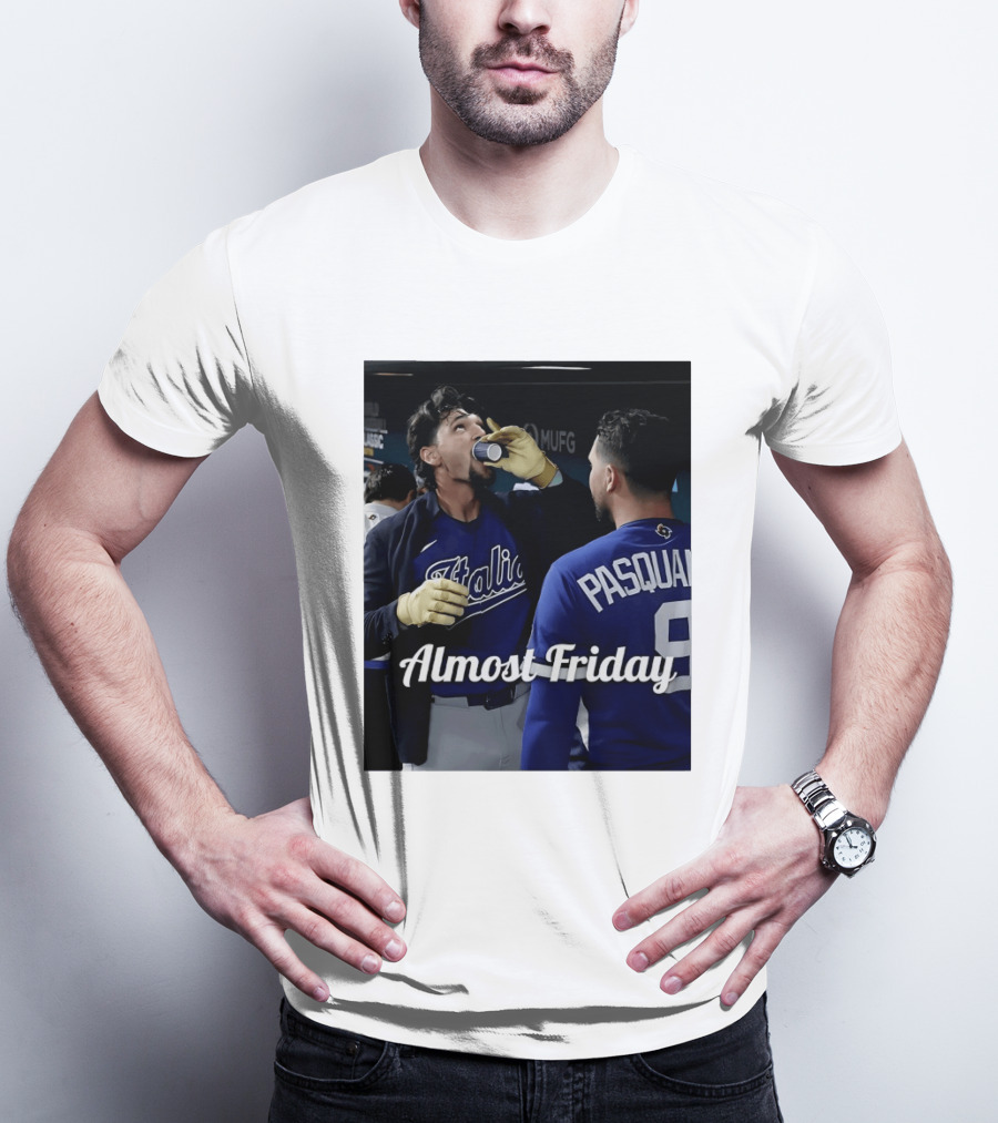 Italy World Baseball Classic Espresso Shot Almost Friday Pasquale T-Shirt