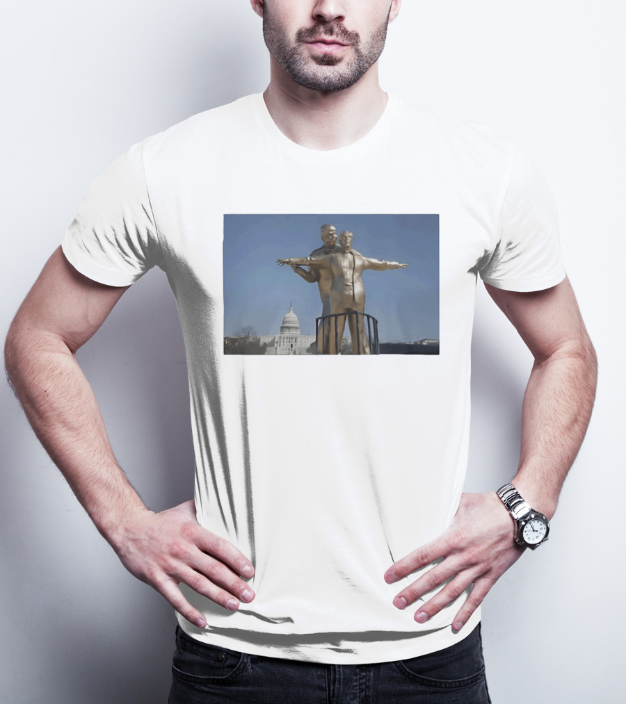 Donald Trump Jeffrey Epstein Titanic Pose White House Sculpture T-Shirt
