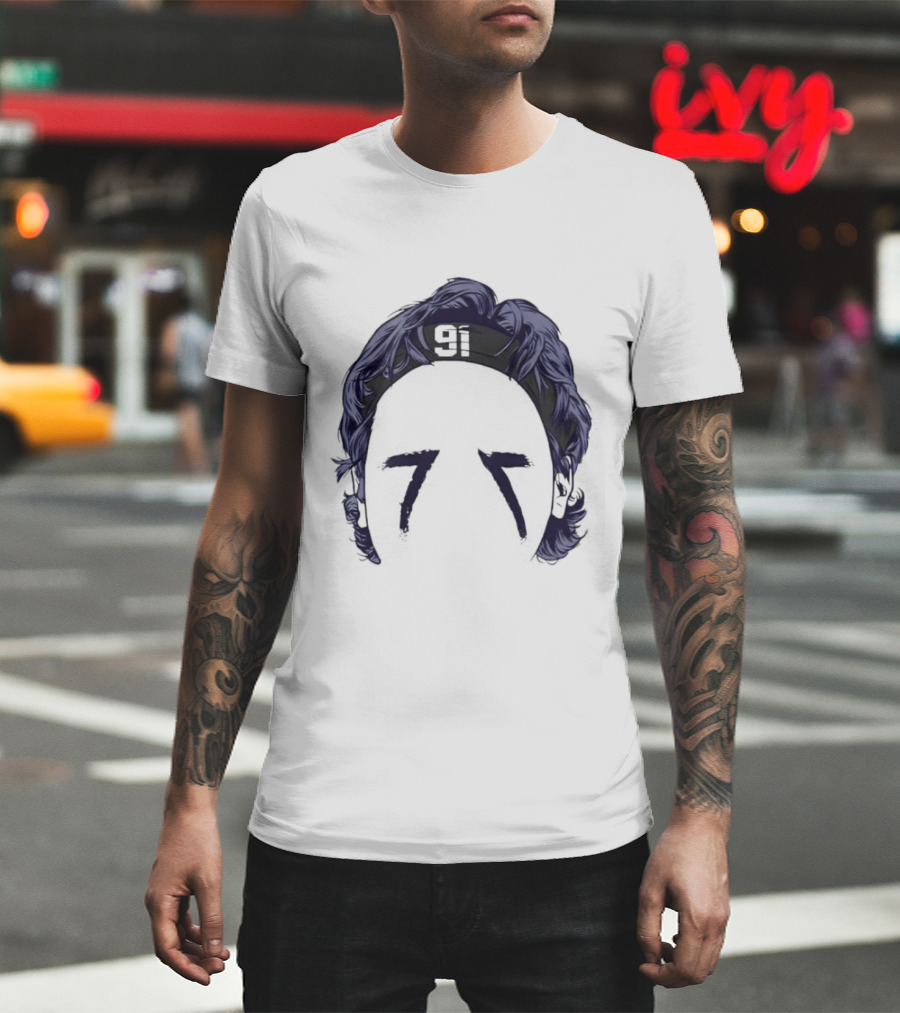 91 Headband Purple Hair Eye Black T-Shirt