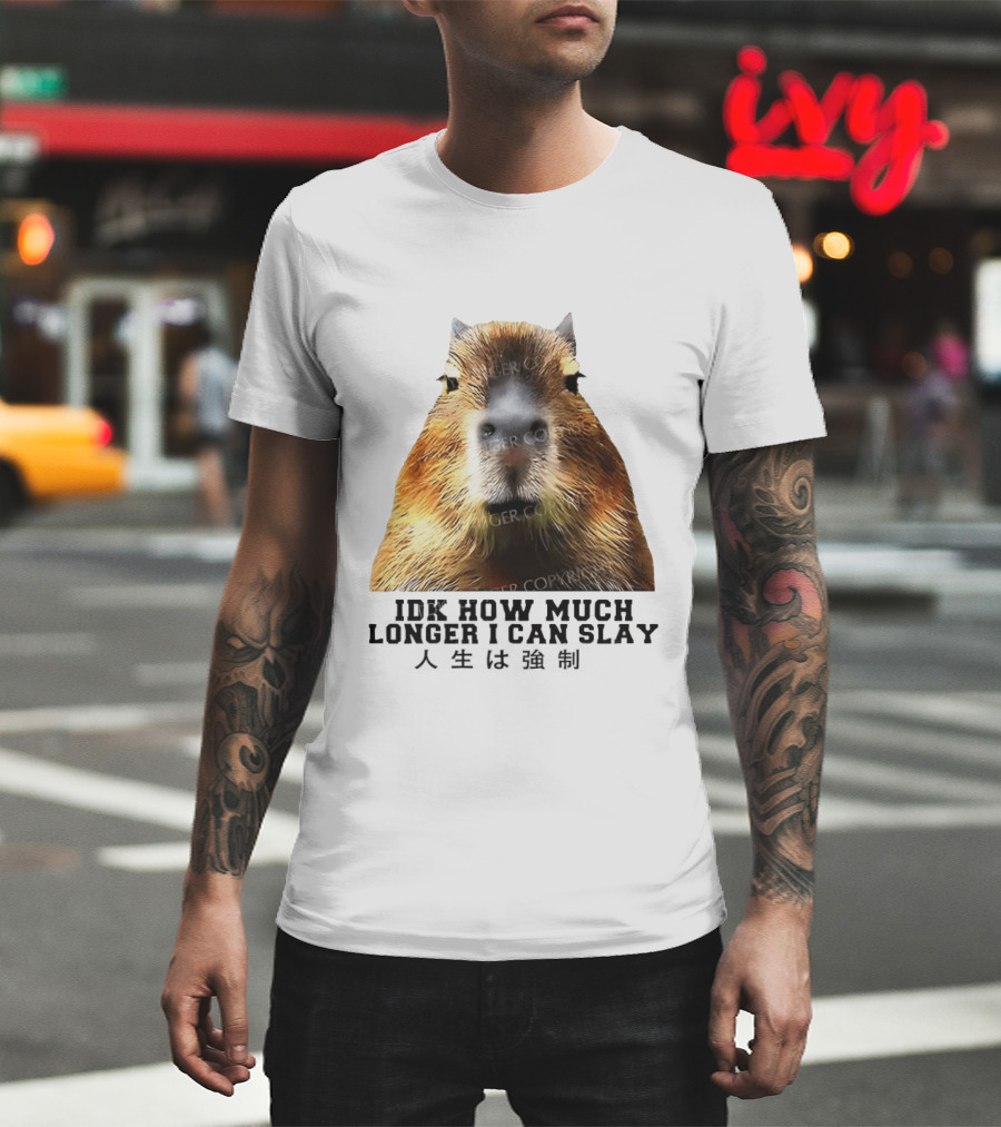 Capybara Idk How Much Longer I Can Slay T-Shirt