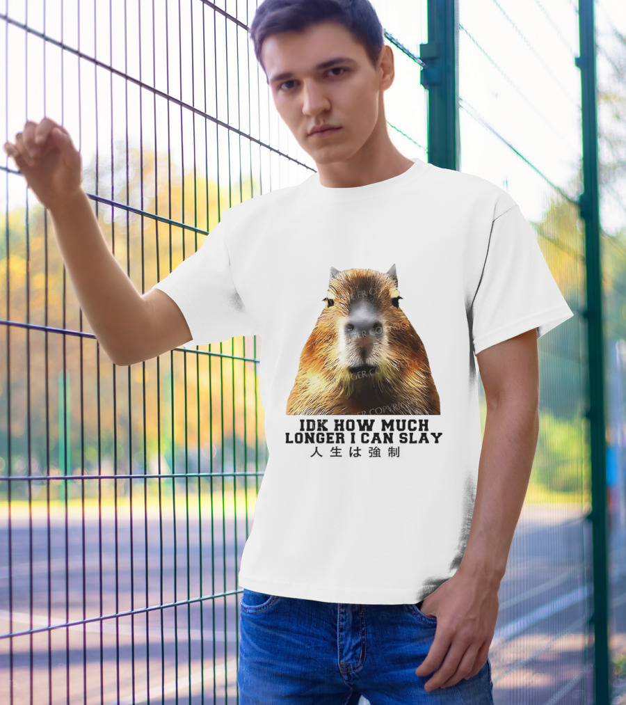 Capybara Idk How Much Longer I Can Slay T-Shirt