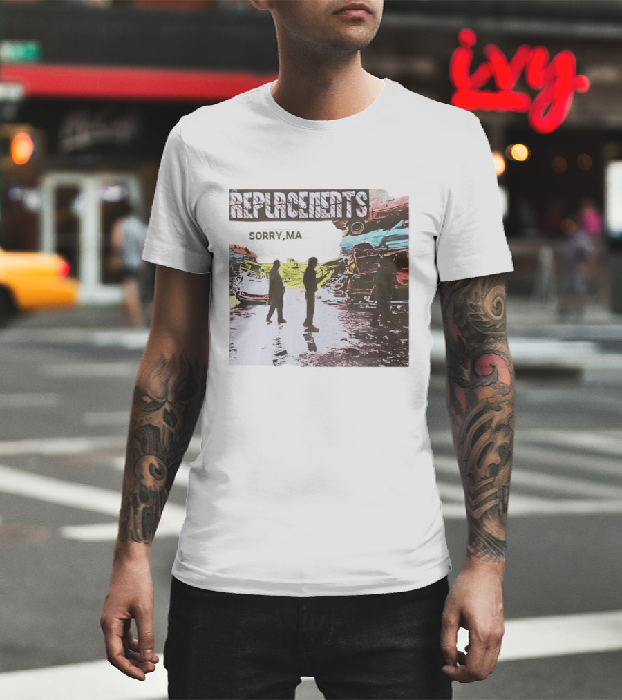 Replacements Sorry Ma Forgot To Take Out The Trash Album Cover Rustic Junkyard Scene T-Shirt