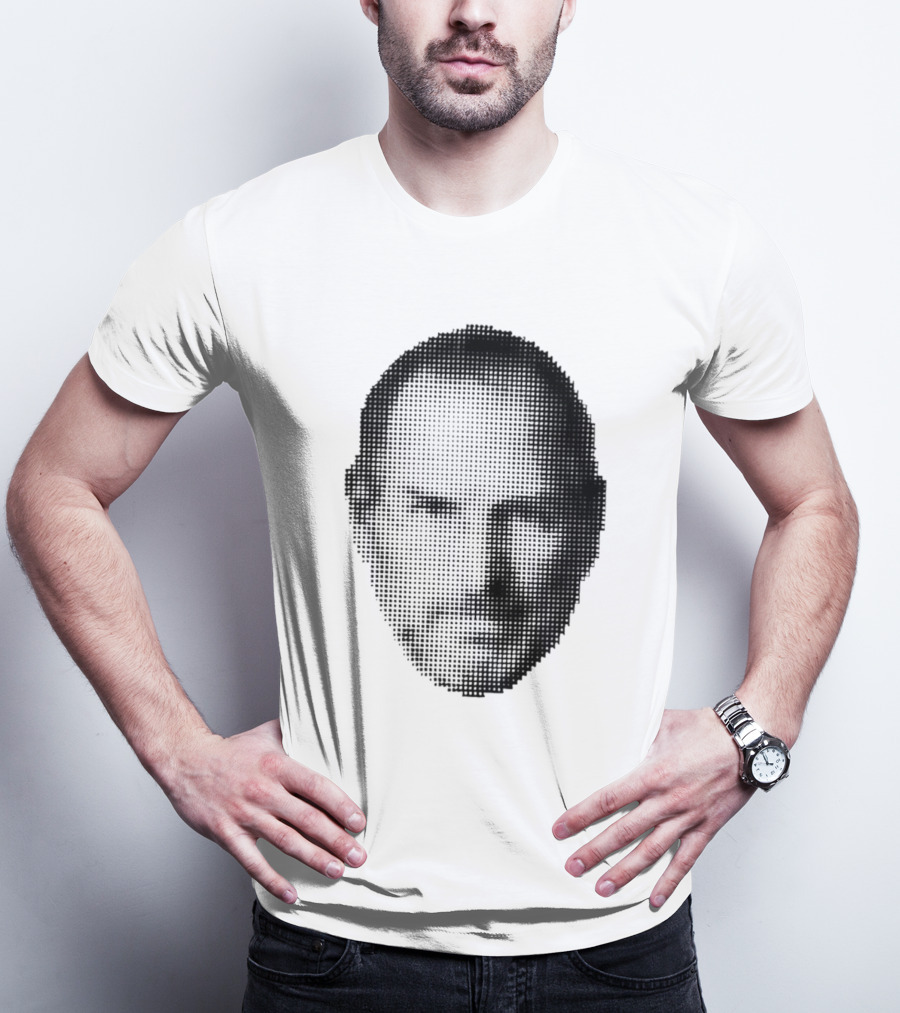 Thinking Differently Steve Jobs Portrait Dot Matrix T-Shirt