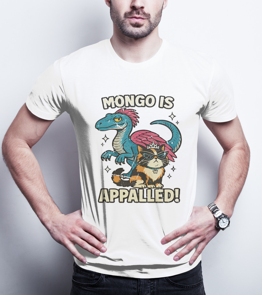Mongo Is Appalled Dungeon Crawler Carl Dinosaur And Cat T-Shirt