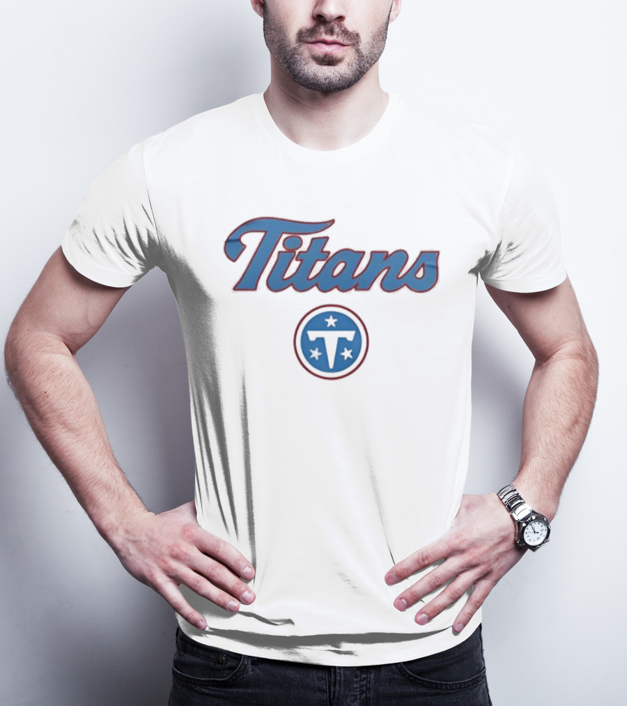 Titans Stars Logo Three Stars Blue T-Shirt