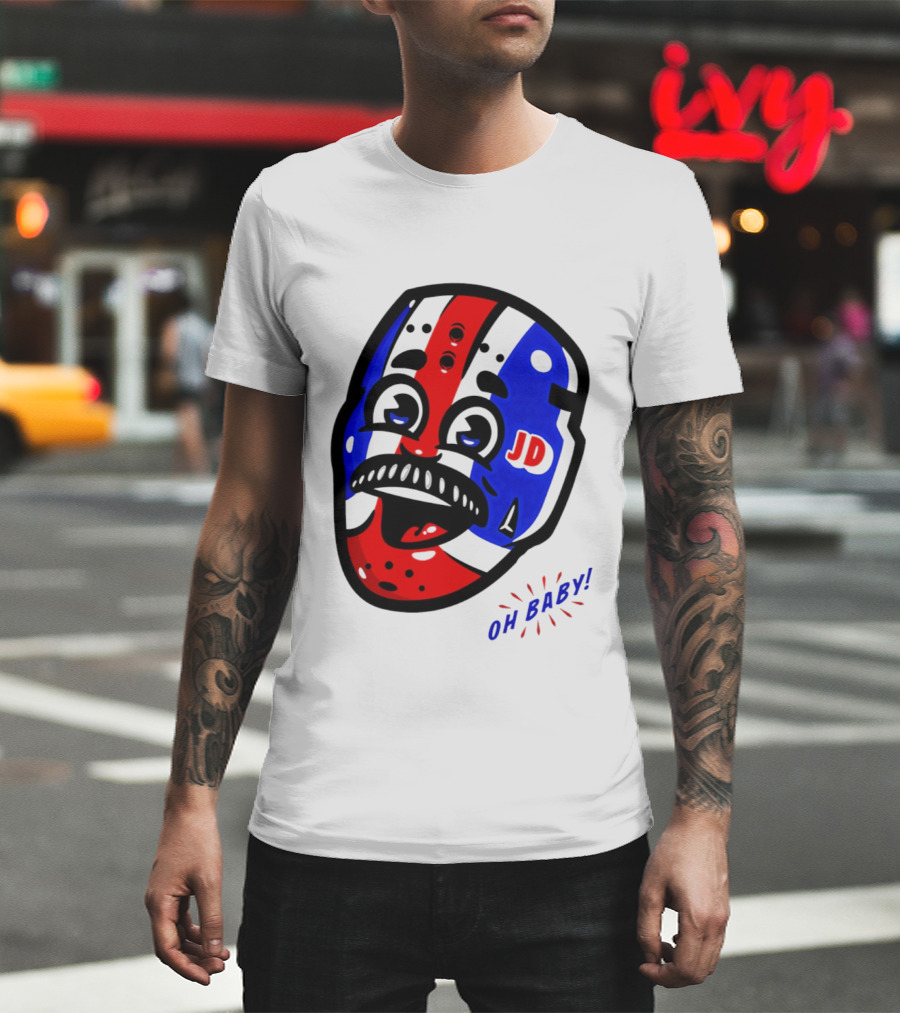 New York Rangers Goalie Mask JD Oh Baby Happy Friday T-Shirt
