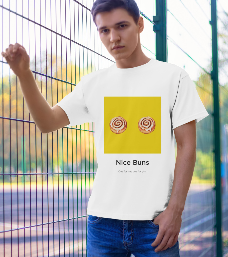 Nice Buns One For Me One For You Cinnamon Roll Pair T-Shirt