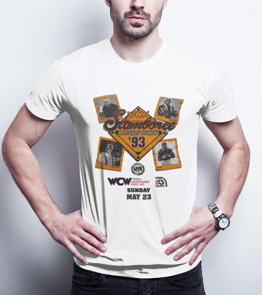 WCW Slamboree 1993 A Legends' Reunion Dusty Rhodes Ric Flair Van Vader Sting T-Shirt