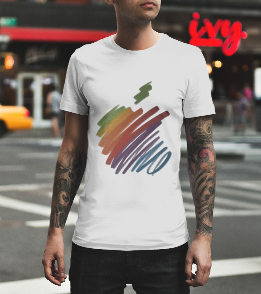 Apple 50th Anniversary Rainbow Logo Classic Multicolor 2026 T-Shirt
