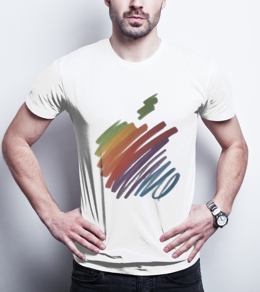 Apple 50th Anniversary Rainbow Logo Classic Multicolor 2026 T-Shirt
