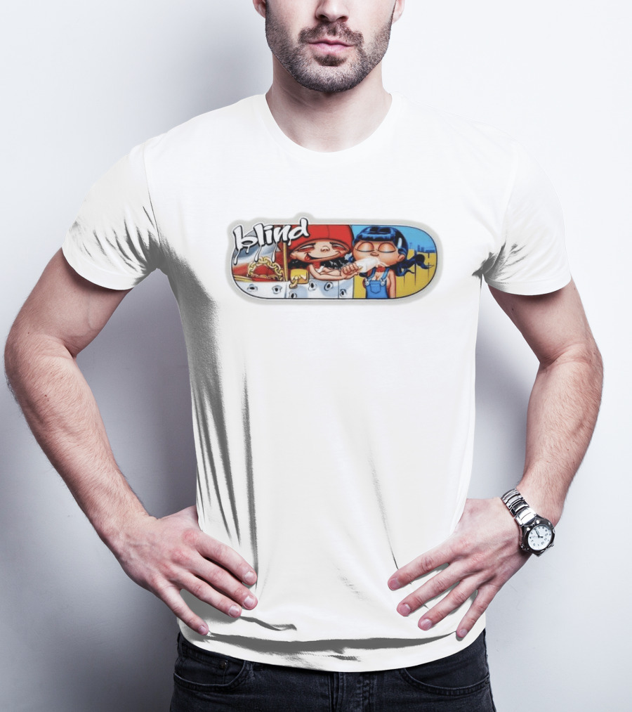 Blind Skateboards Cartoon Kids Eating Ice Cream T-Shirt