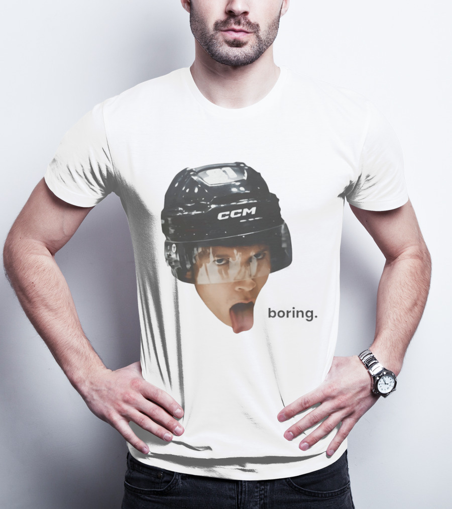 Ilya Rozanov Connor Storrie CCM Heated Rivalry 2026 Boring Helmet Tongue Out T-Shirt
