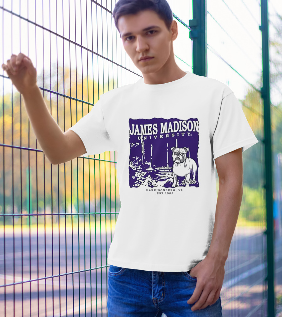 James Madison University Dukes Harrisonburg VA Est 1908 Bulldog T-Shirt