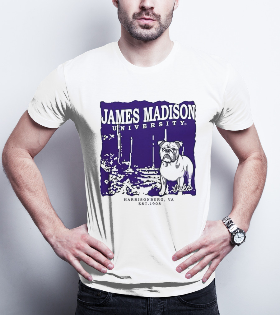 James Madison University Dukes Harrisonburg VA Est 1908 Bulldog T-Shirt