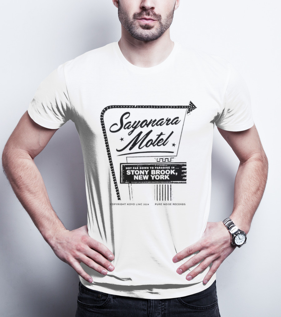 Koyo Sayonara Motel Stony Brook New York Vintage Sign T-Shirt
