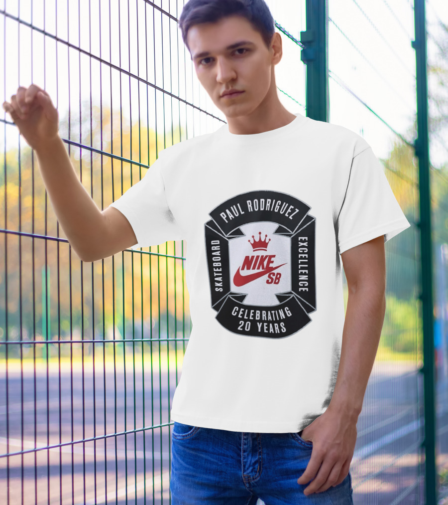 Paul Rodriguez Nike SB Skateboard Excellence Celebrating 20 Years T-Shirt