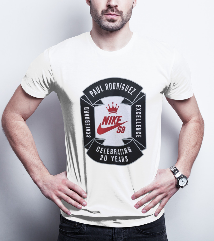 Paul Rodriguez Nike SB Skateboard Excellence Celebrating 20 Years T-Shirt