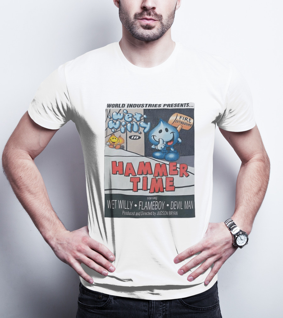 World Industries Wet Willy Flameboy Hammer Time Featuring Devil Man T-Shirt