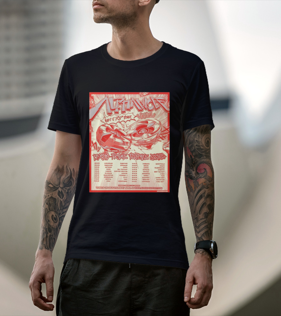 Alpha Wolf Let It Rip Tour Psycho Frame Pink Lake Diamond Construct UK EU 2026 T-Shirt