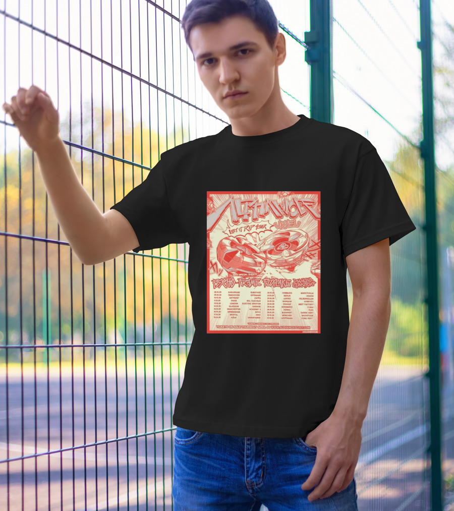 Alpha Wolf Let It Rip Tour Psycho Frame Pink Lake Diamond Construct UK EU 2026 T-Shirt
