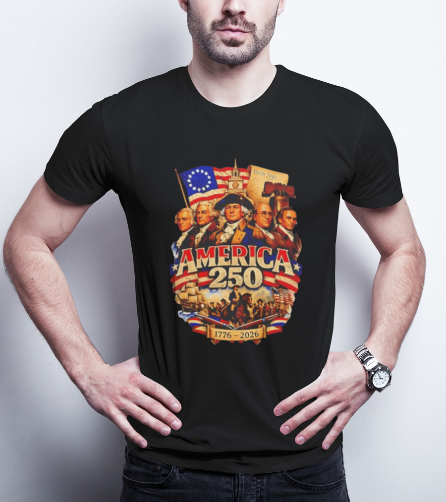 America 250th 1776 2026 Founding Fathers Celebration T-Shirt