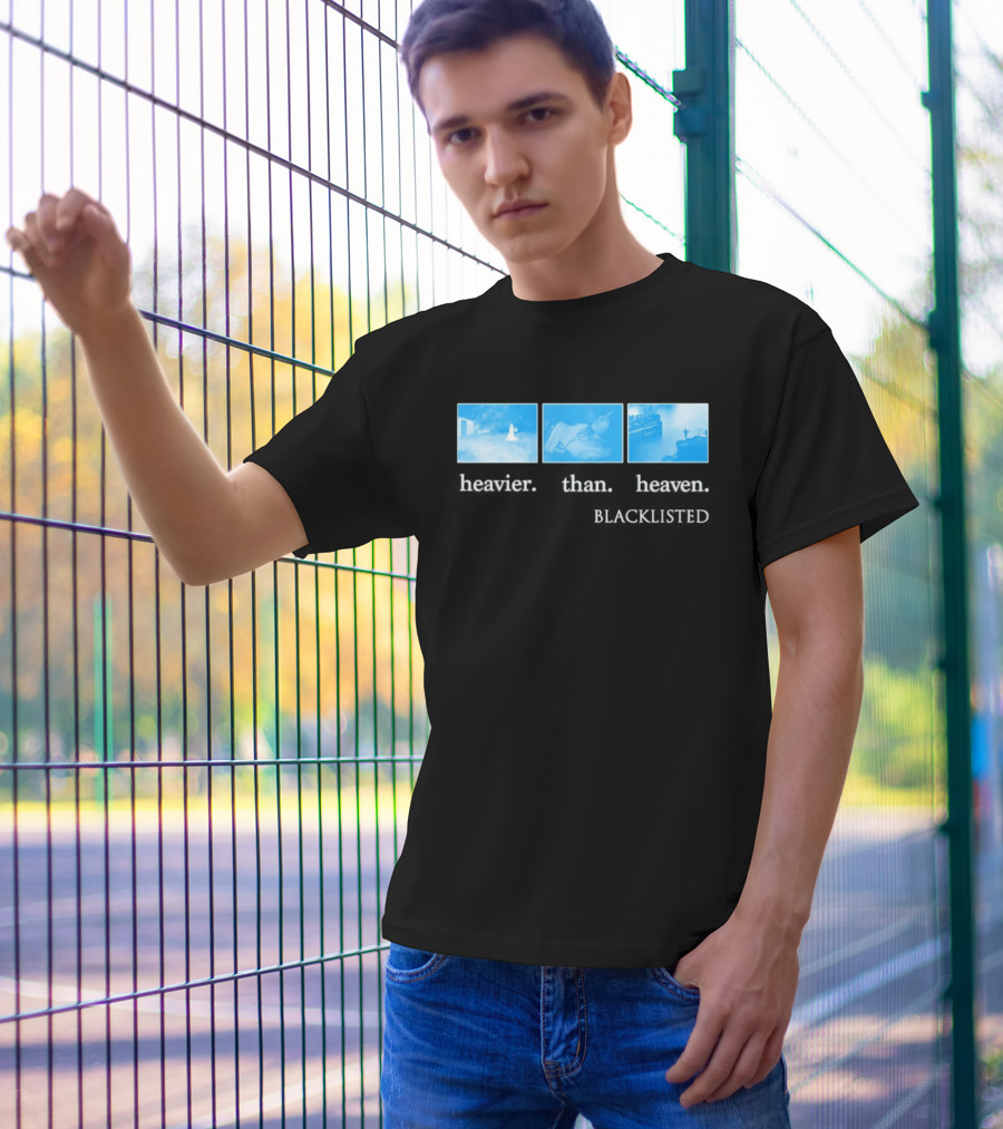 Heavier Than Heaven Blacklisted Nirvana Tribute Grunge Aesthetic T-Shirt