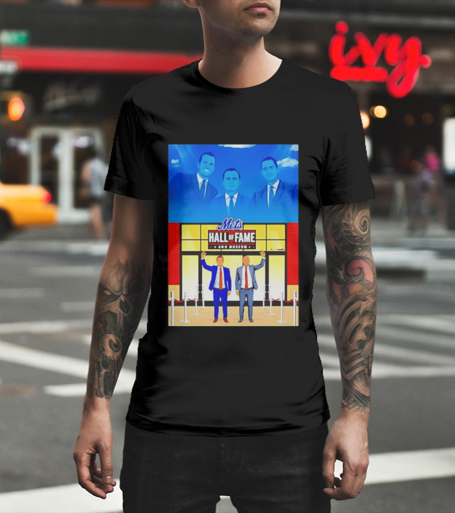 Howie Rose Gary Cohen Mets Hall Of Fame Museum T-Shirt