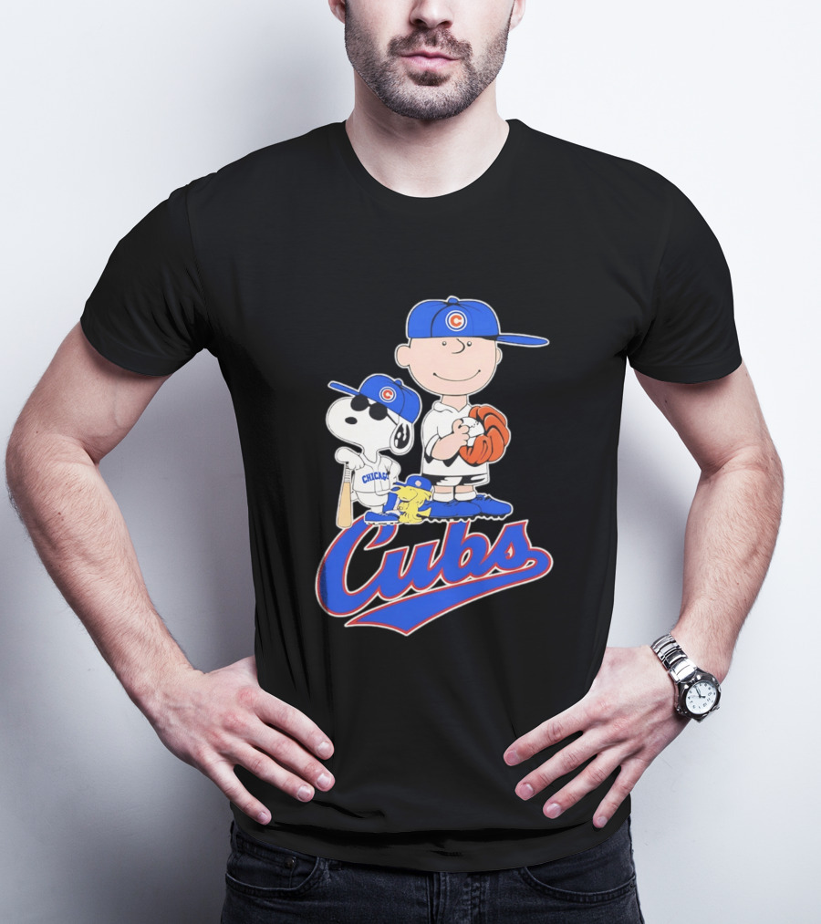 Peanuts Snoopy Woodstock Charlie Brown Chicago Cubs Baseball MLB 2026 T-Shirt